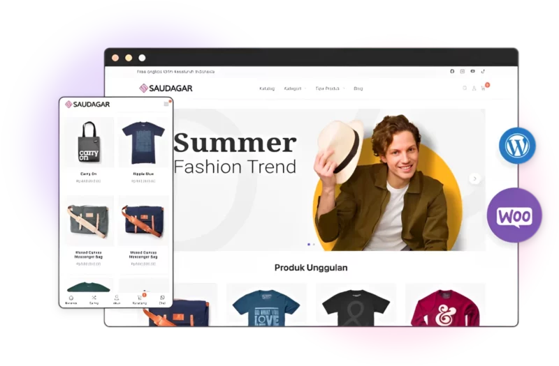 11 Contoh Website Toko Online WordPress: Desain Menarik - Saudagar WP